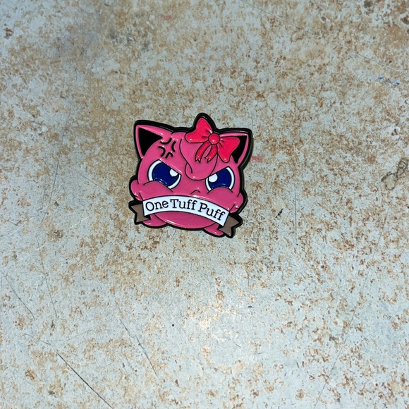 Pokemon | Accessories | Pokmon Jigglypuff One Tuff Puff Pin | Poshmark